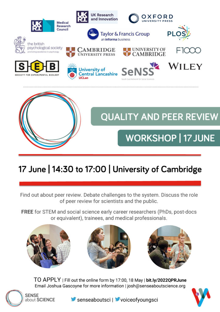 Quality and Peer Review workshop - Sense about Science